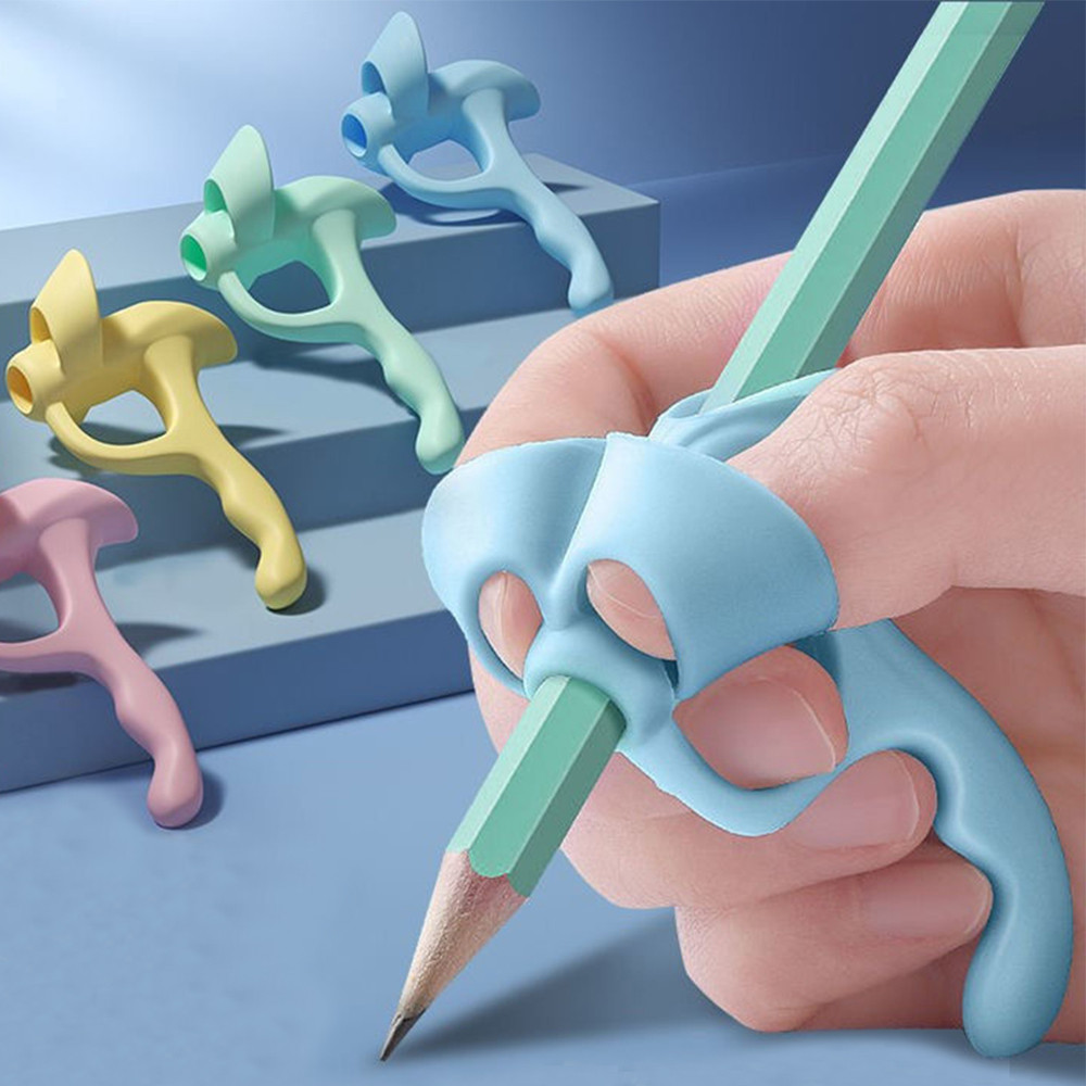 Children's Five-finger Pen Holder Soft Silicone Writing Posture Pencil ...