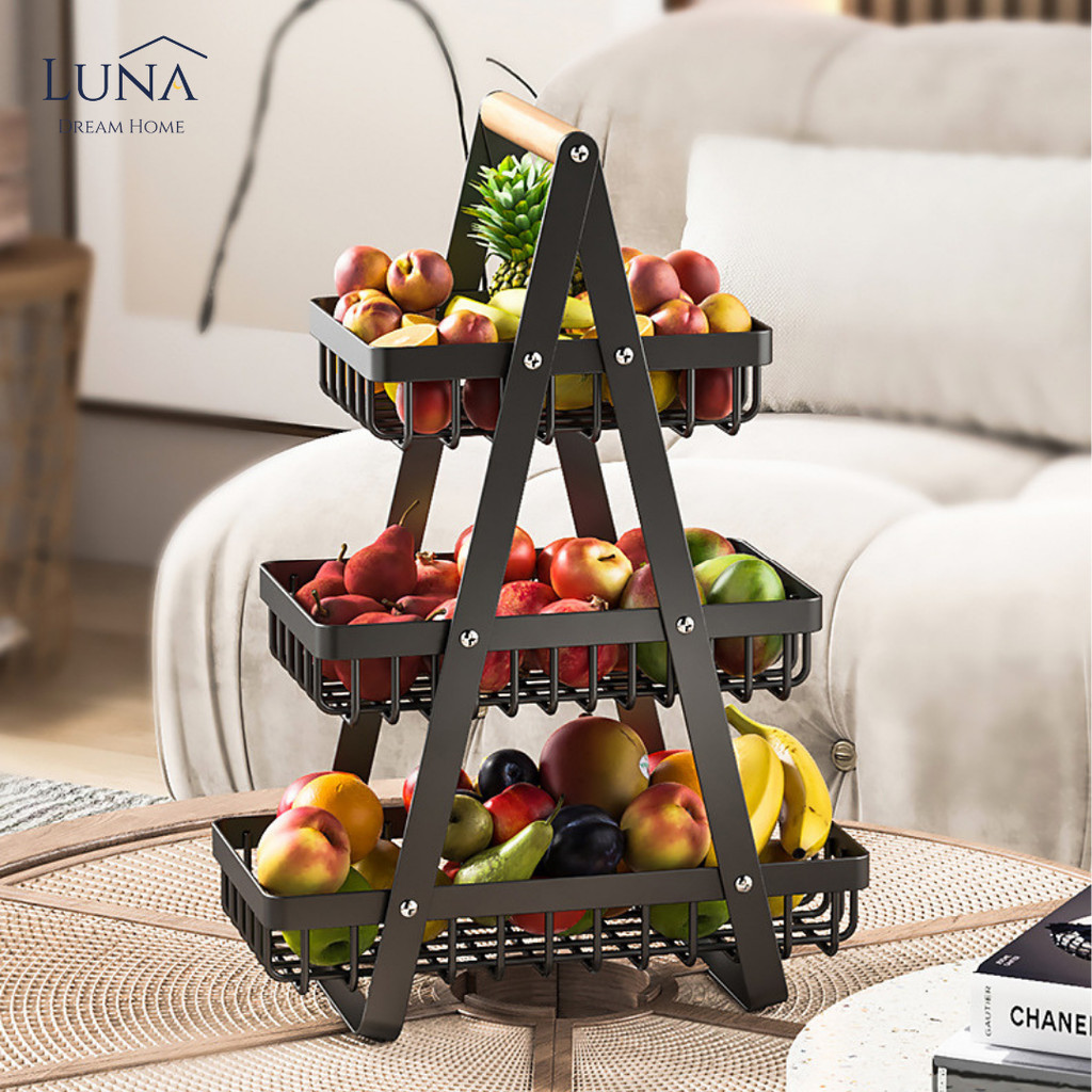 LUNA [Lance Kitchen Storage] Hari Raya Fruit Basket Rak Dapur Vegetable ...