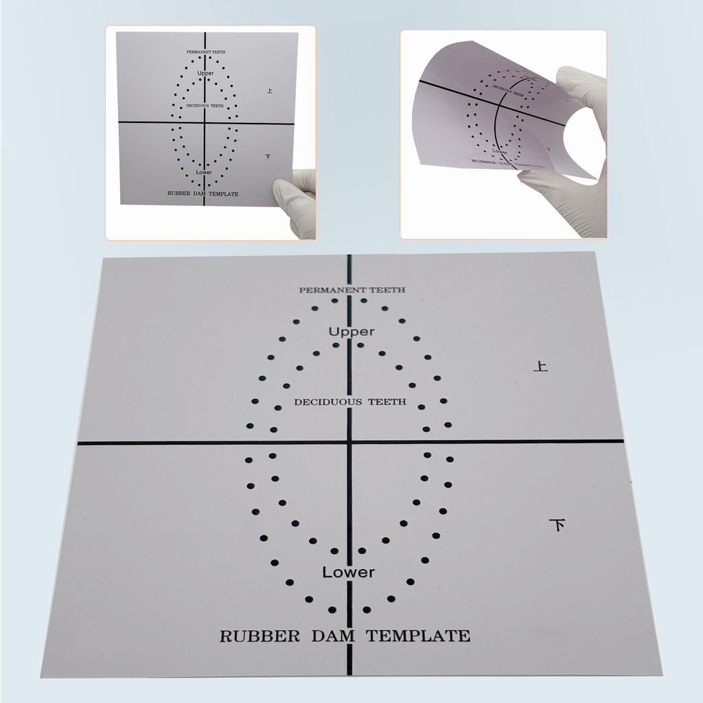 Dental Rubber Dam Punch Hole Positioning Board Barrier Template Dental ...
