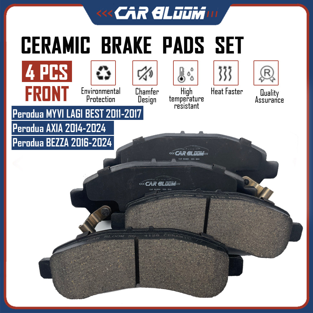 4PCS Front Disc Brake Pad For Perodua Myvi Lagi Best 2011-2017 /Myvi ...