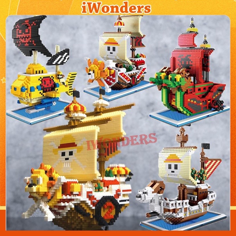 Nano Blocks Thousand Sunny One Piece Pirate Ship Model Lego Building ...