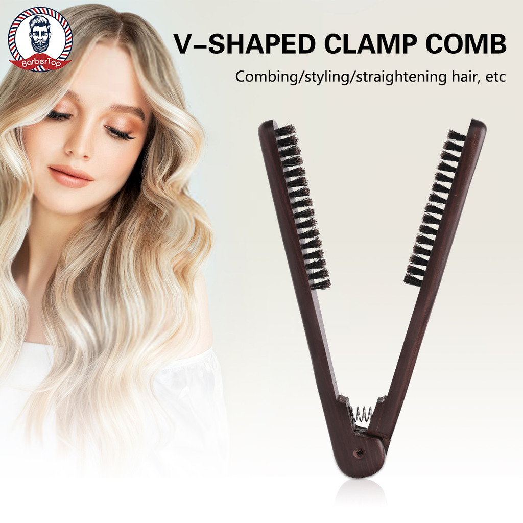 All Bristles Natural Curly Hair Straightening Splint V-Shaped ...