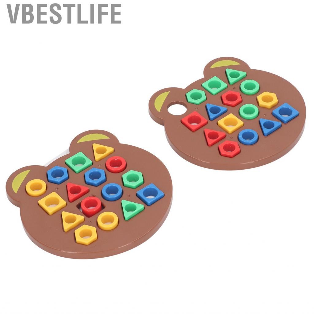 VBESTLIFE Geometry Puzzles Board Standard Hole Position 4 Colors Shapes ...