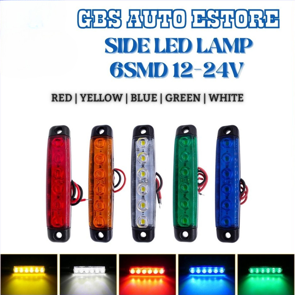 6SMD SIDE LAMP SMALL MARKER LIGHT 12V 24V LAMPU LED KERETA LED 12V ...