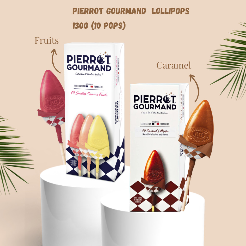 Pierrot Gourmand 10s Caramel/Fruit Lollipops 130g | Shopee Malaysia