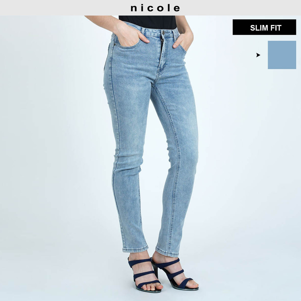 Nicole High Rise Slim Fit with Washing Effect Stretchable Denim ...