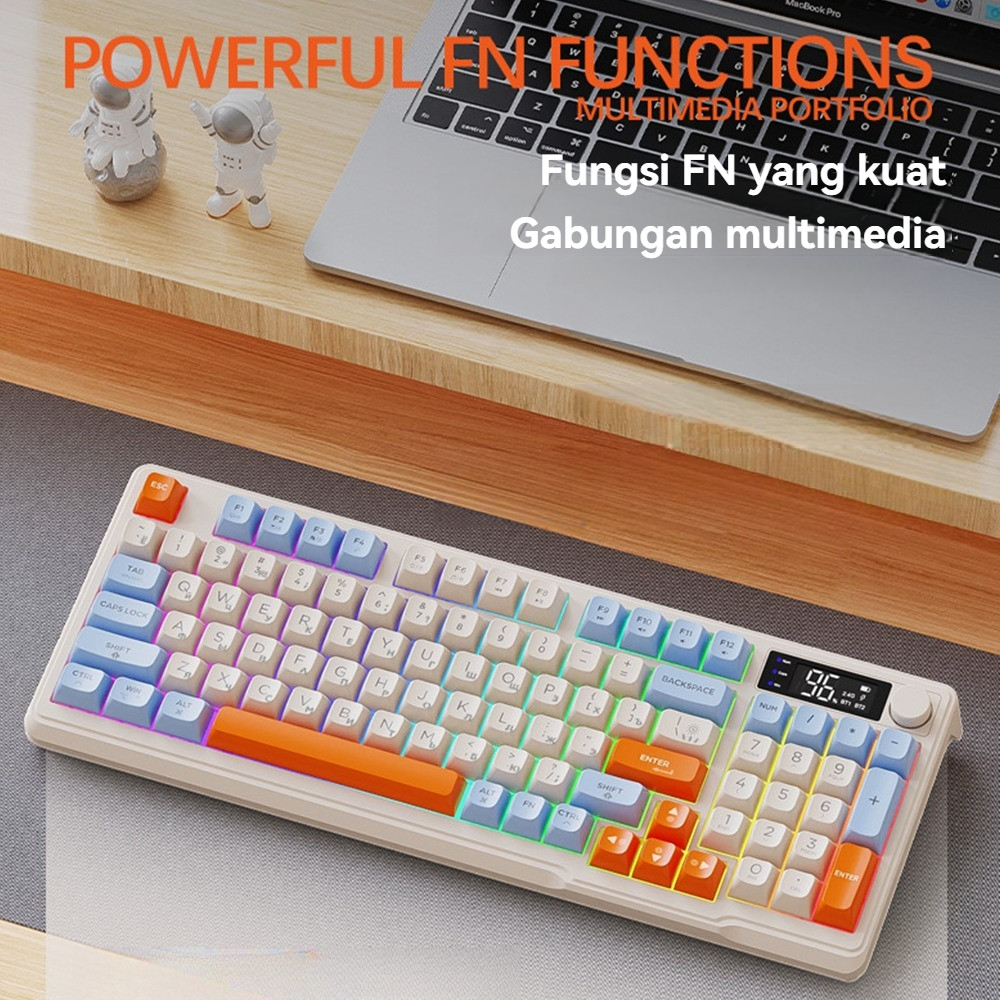 Wired Keyboard 94 Keys Silent Mechanical Feel Gaming Keyboard Backlight ...