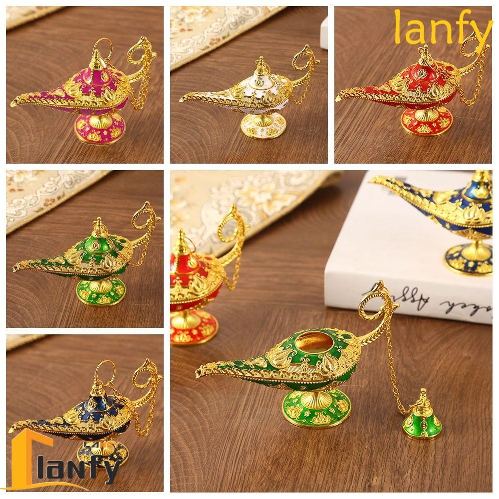LANFY Aladdin God Lamp, Metal Arabian Props Aladdin Lamp Decoration ...