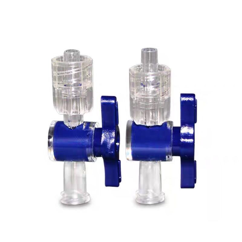 Luer Blue Two-Way Valve Blue Lock Cap Rotary Valve Switch Valve ...