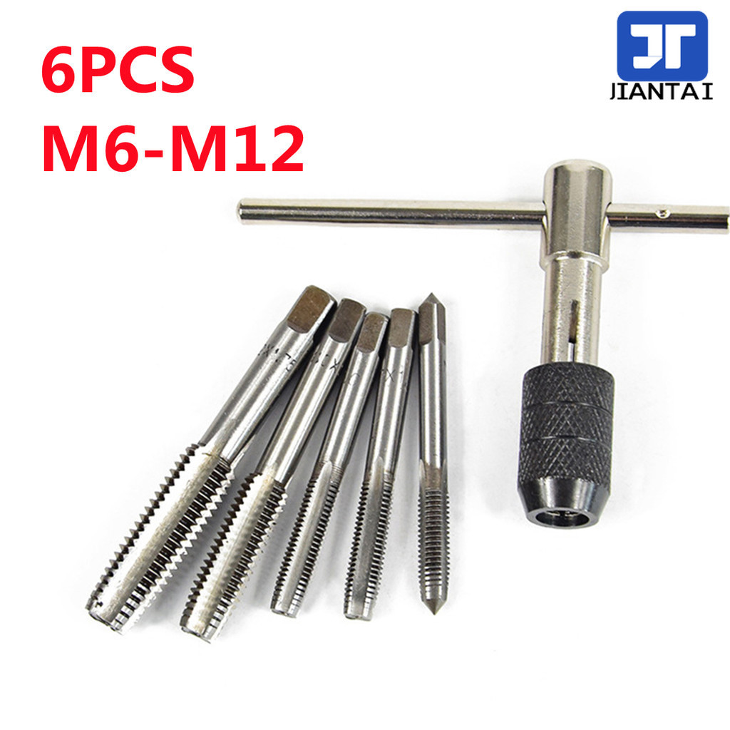 6Pcs Tap Wrench Set M6 M7 M8 M10 M12 Metric Screw Tap T-Shaped Wrench ...