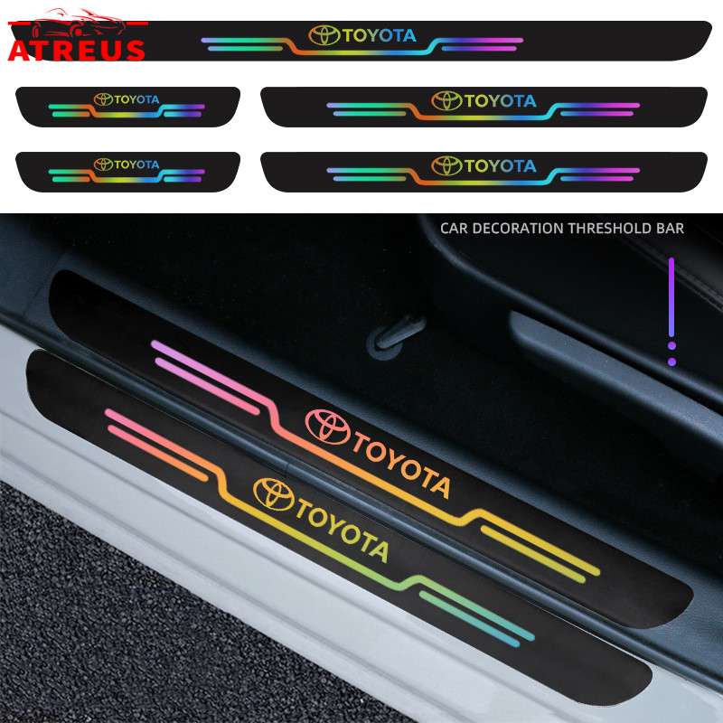 Toyota Colorful Reflective Laser Car Door Sticker Protector Auto ...