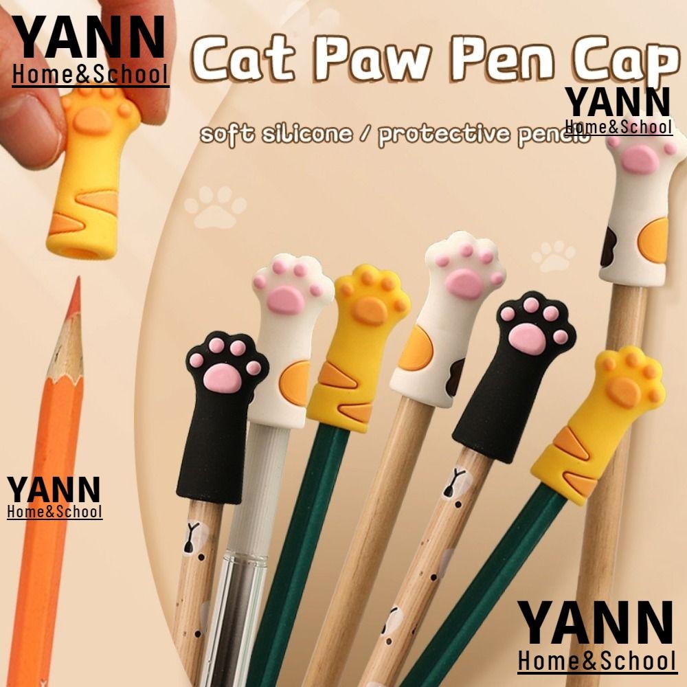 YANN Cat Claw Pencil Cap, Cute Soft Pencil Protective Cover, Silica Gel ...