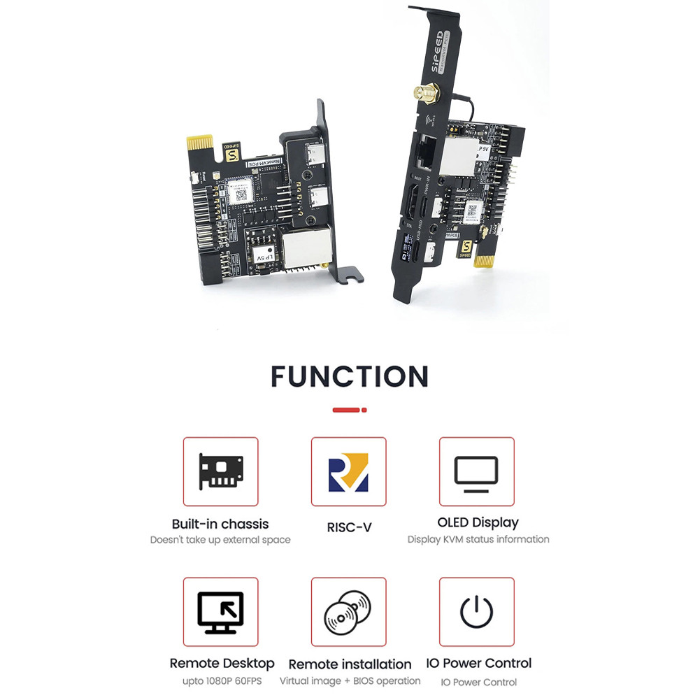 NanoKVM PCIE Version Remote Control Operation And Maintenance Server RISC-V Nano KVM Over IP ...