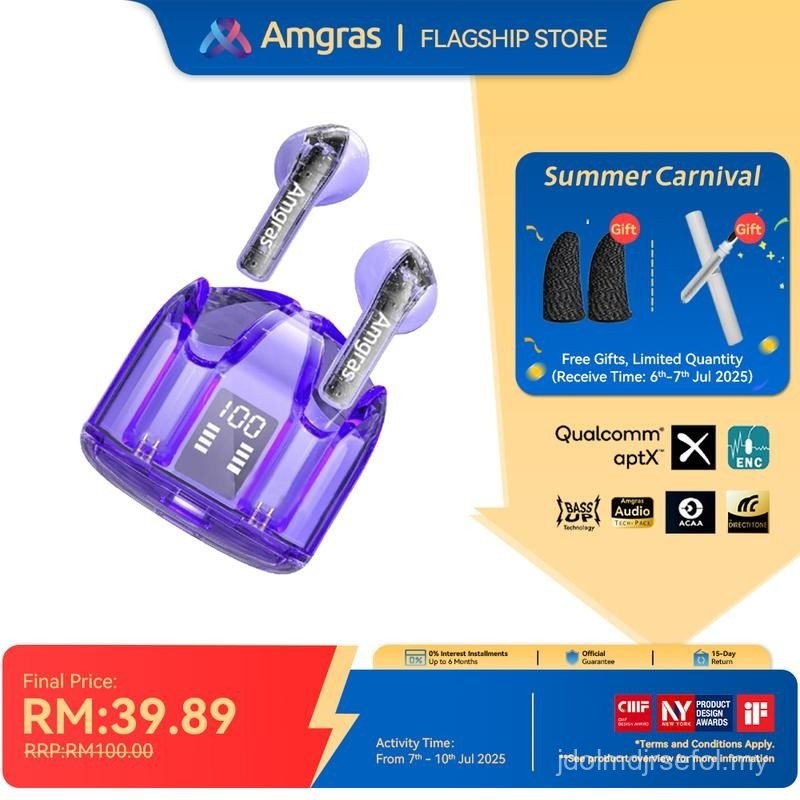 Amgras Future VII Pro Bluetooth Earphone Targeted Environment Noise ...