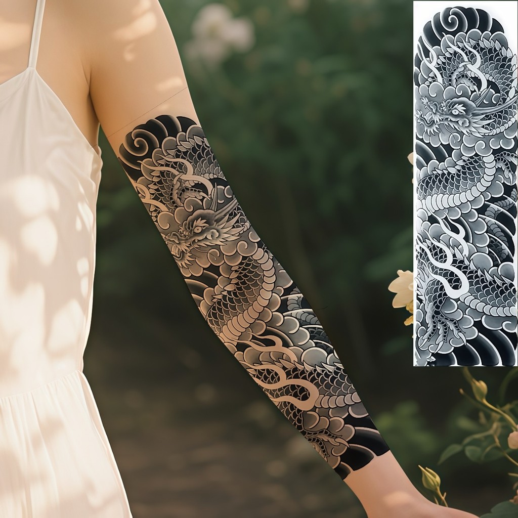 Waterproof Tattoo Stickers Traditional Totem Elements Temporary Tattoos ...