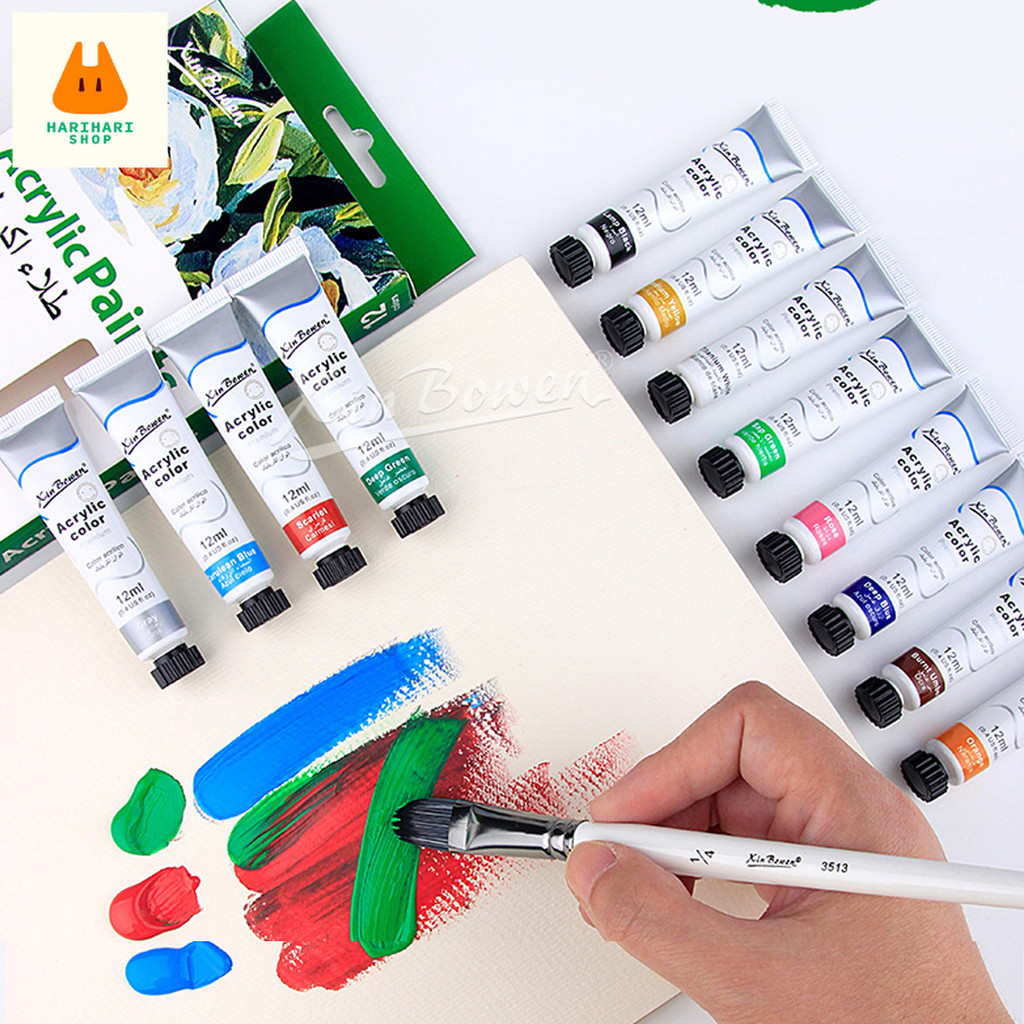 Acrylic Paint Colour Set Art Canvas Drawing DIY oil painting Non Toxic ...