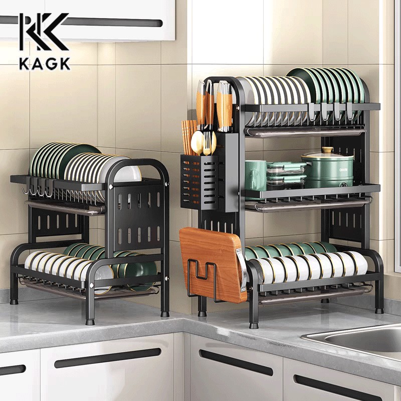 【Ready Stock】KAGK Stainless Steel Rak Pinggan Rak Pinggan Mangkuk Dish ...