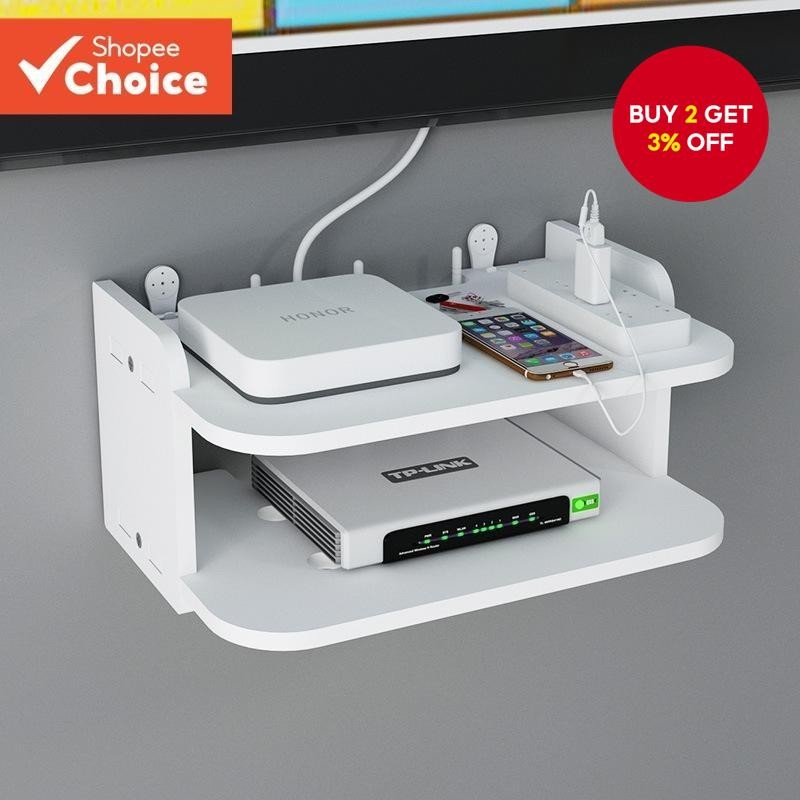 Green Moon Living Room TV Wall Set-Top Box Router Storage Box WiFi Rack ...