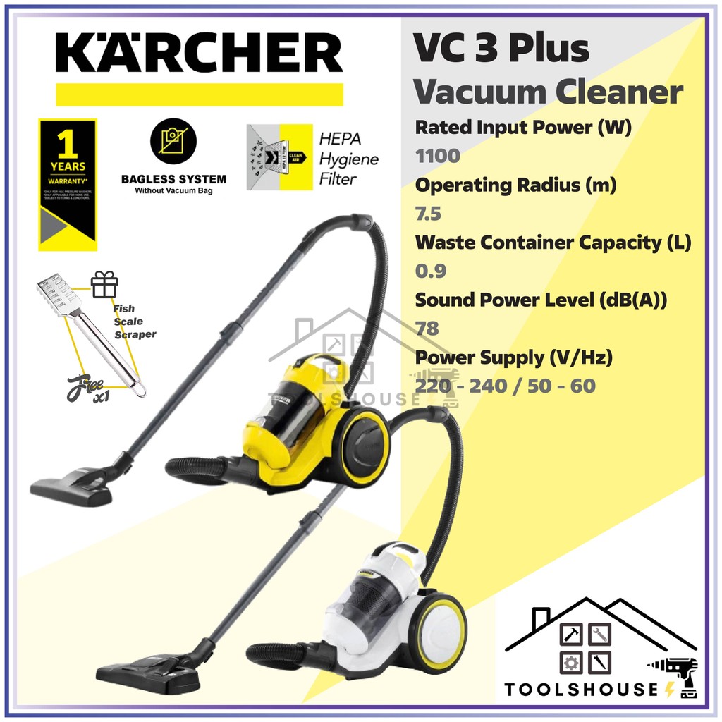 Karcher VC3 VC 3 Plus Bag-Less Vacuum Cleaner (Multi-Cyclone) 无袋真空吸尘机 家用吸尘机 Vakum Rumah Tanpa ...