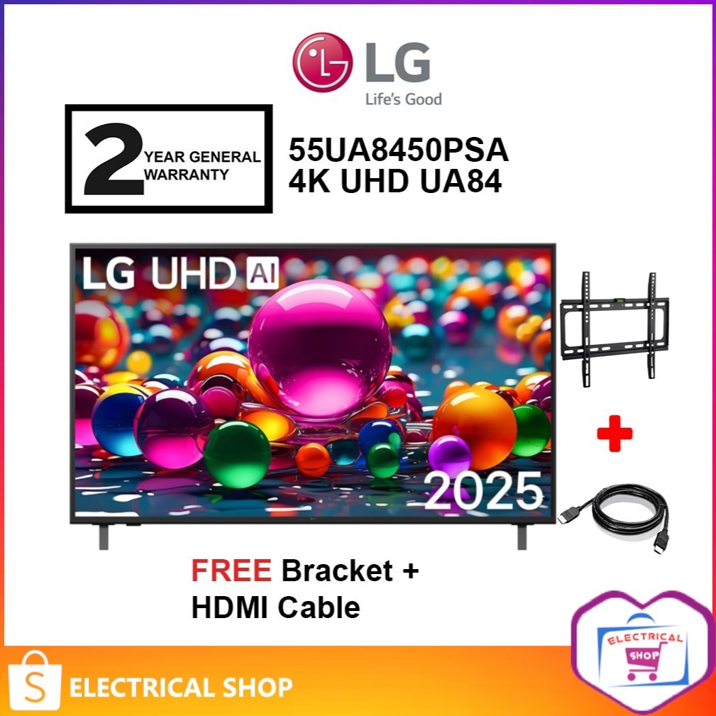 LG 55'' 4K 55UA8450PSA UHD AI TV UA84 HDR10 (2025) Television (FREE ...