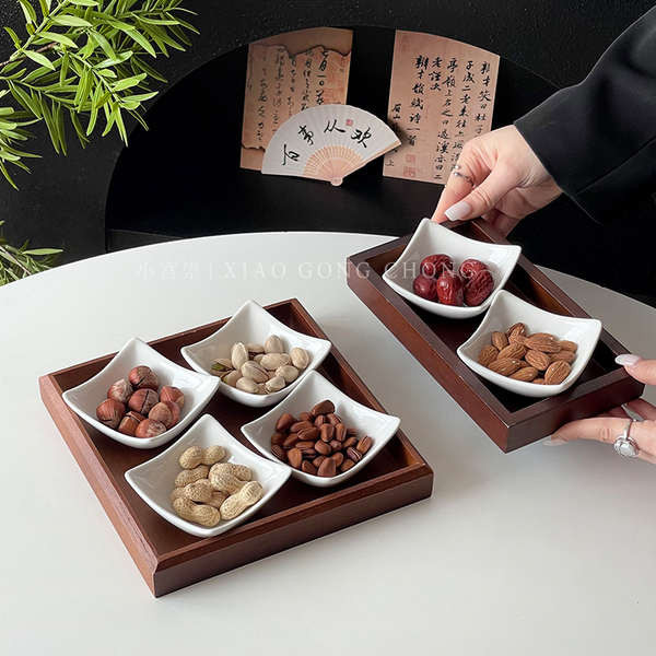 serving stand dessert table display set Dulang buah kering seramik Cina ...