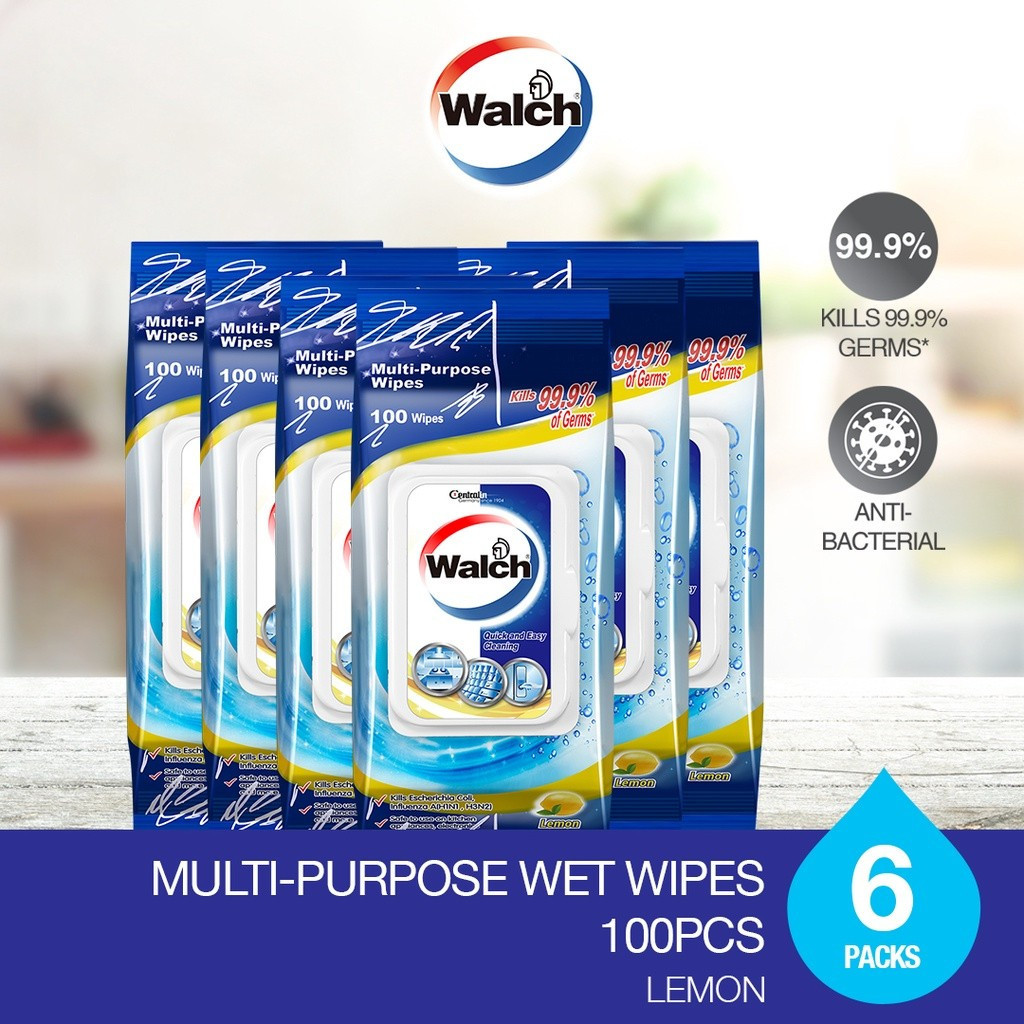Walch® Multi-Purpose Wet Wipes 100pcs x 6 Packs | Shopee Malaysia