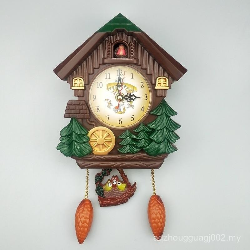 Jam Dinding Rumah Burung Cuckoo, Reka Bentuk Kreatif, Gaya Pastoral ...