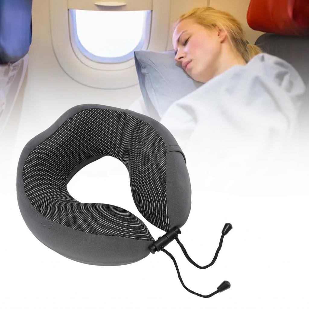 Jijaka Memory Foam Neck Support U Shaped Airplane Travel Pillow ...