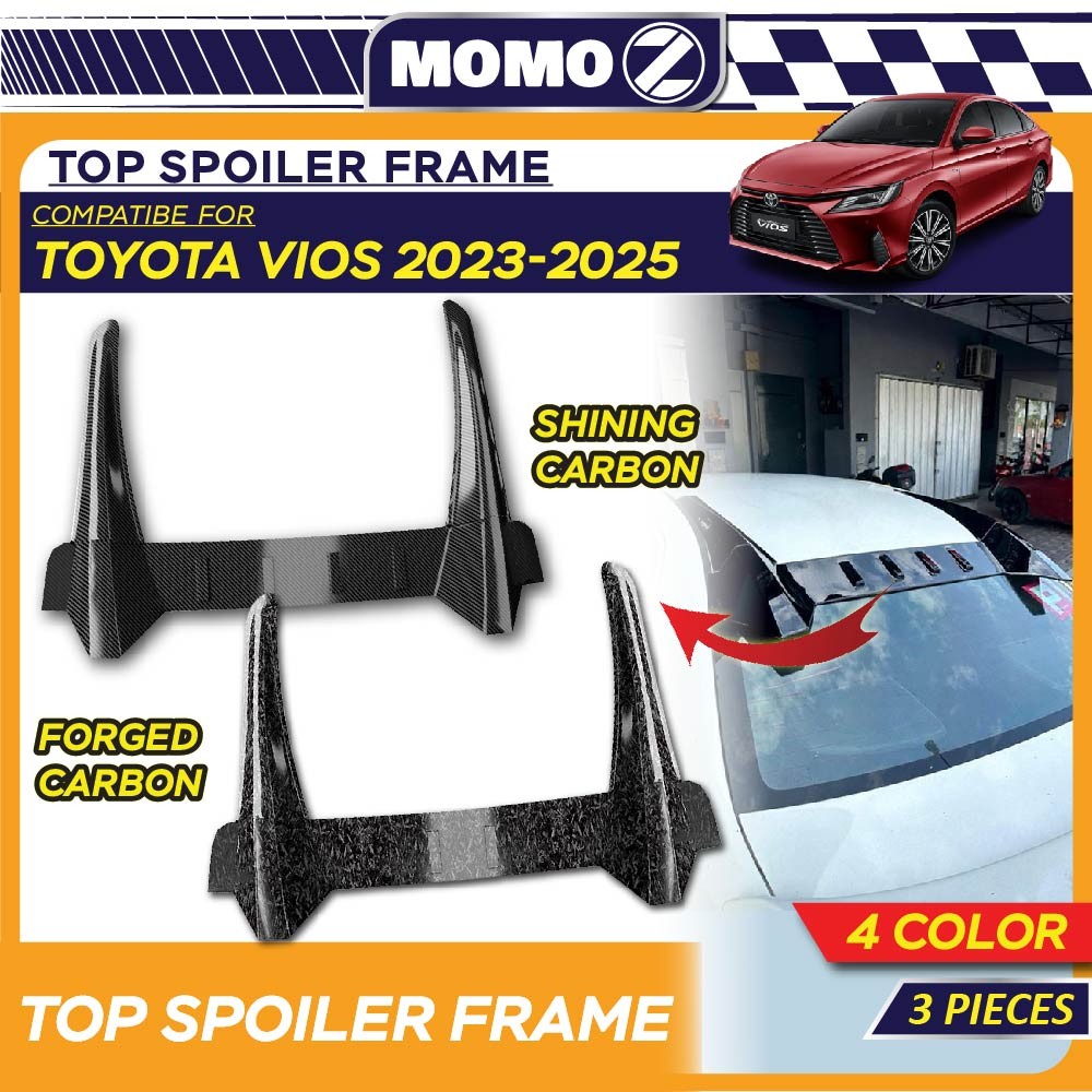 Car Toyota Vios 2023 - 2025 Top Window Spoiler Visor Rear Roof Spoiler ...