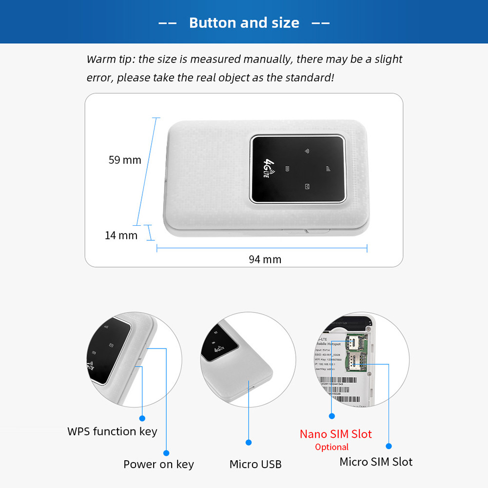 Local Delivery 🚚 4G MIFI Wifi Router Portable Wi-Fi Device with SIM ...