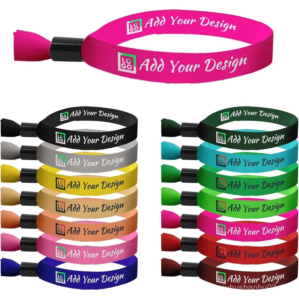 Gelang Tangan Acara Peribadi Gelang Fabrik Tersuai Logo Teks Bercetak ...