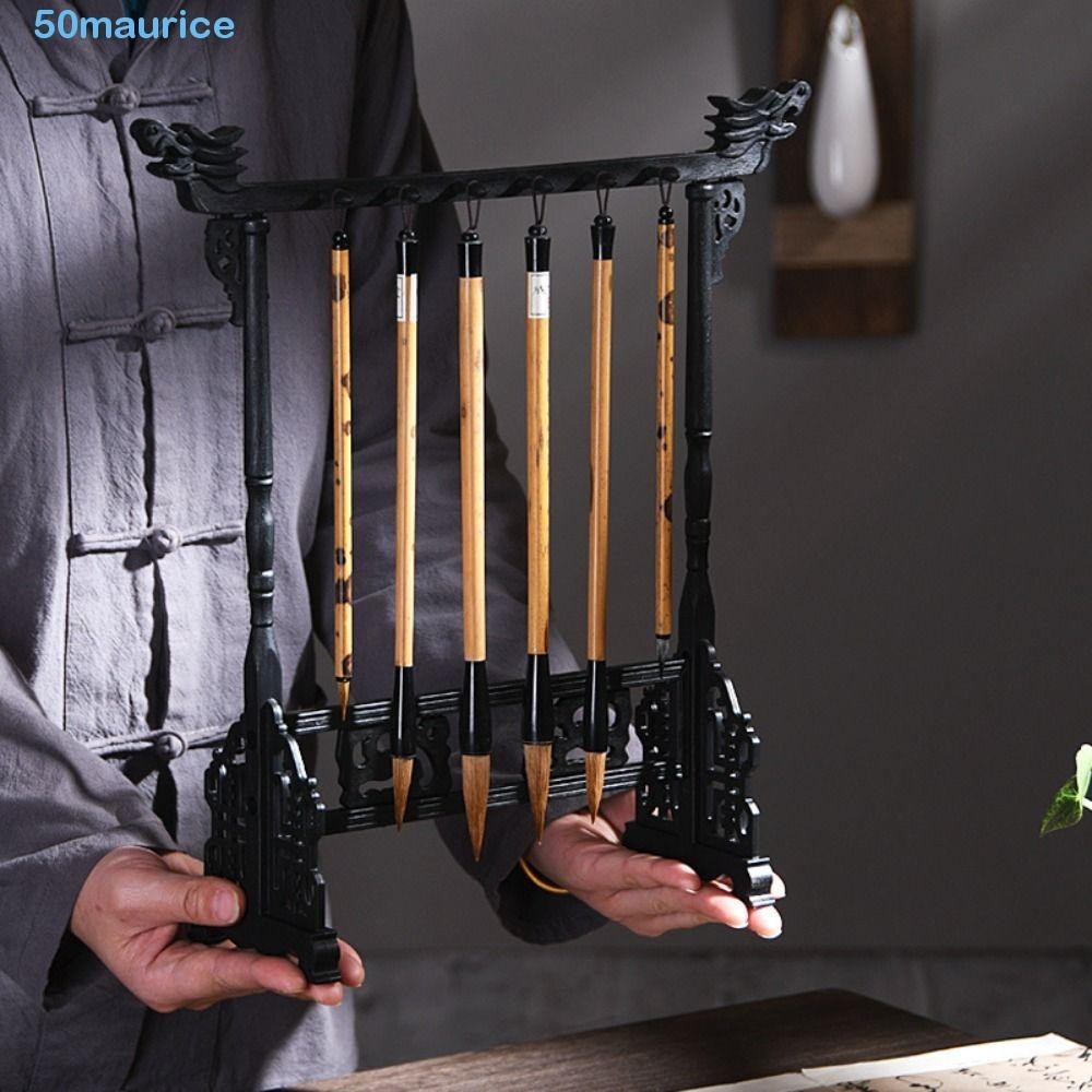 MAURICE Calligraphy Brush Organizer, Wood Color Desktop Storage ...