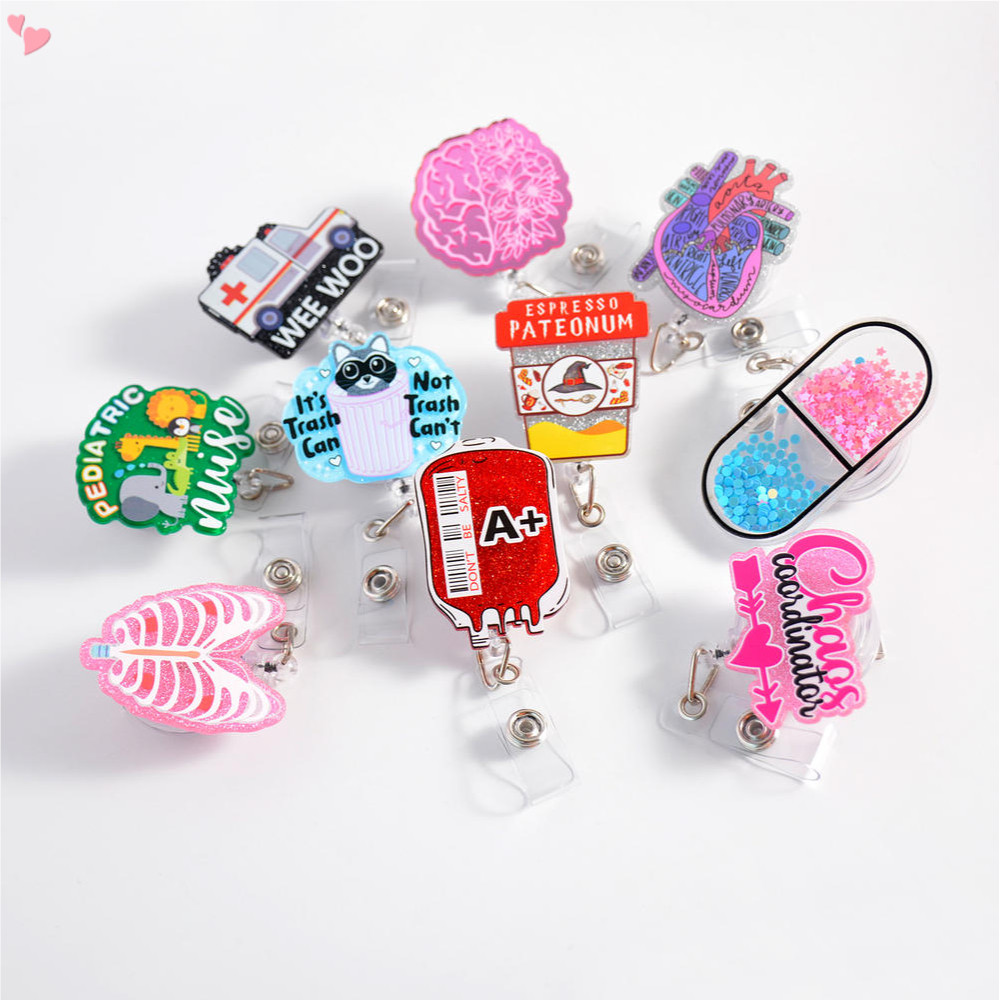 Ambulance Brain Skeleton Badge Reel Retractable with ID Clip Funny ...