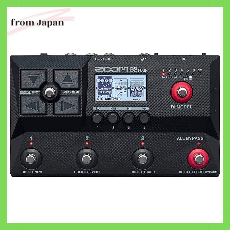 Zoom B2 4-Bass Multi-Effect Processor with 6 DI Boxes, Multi-Layer IR ...