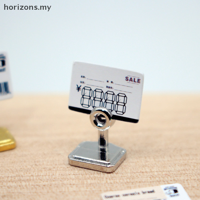 [Top-July] Dollhouse Miniature Alloy Price Tag Small Standing Card ...