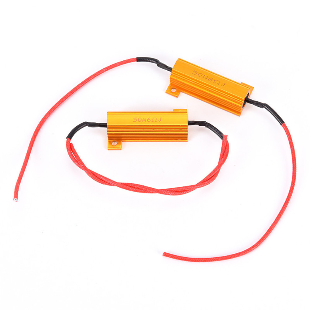 itechcool 1 Pair Anti-Flicker Adapter 6ohm 50W Anti-Flashing Resistance ...