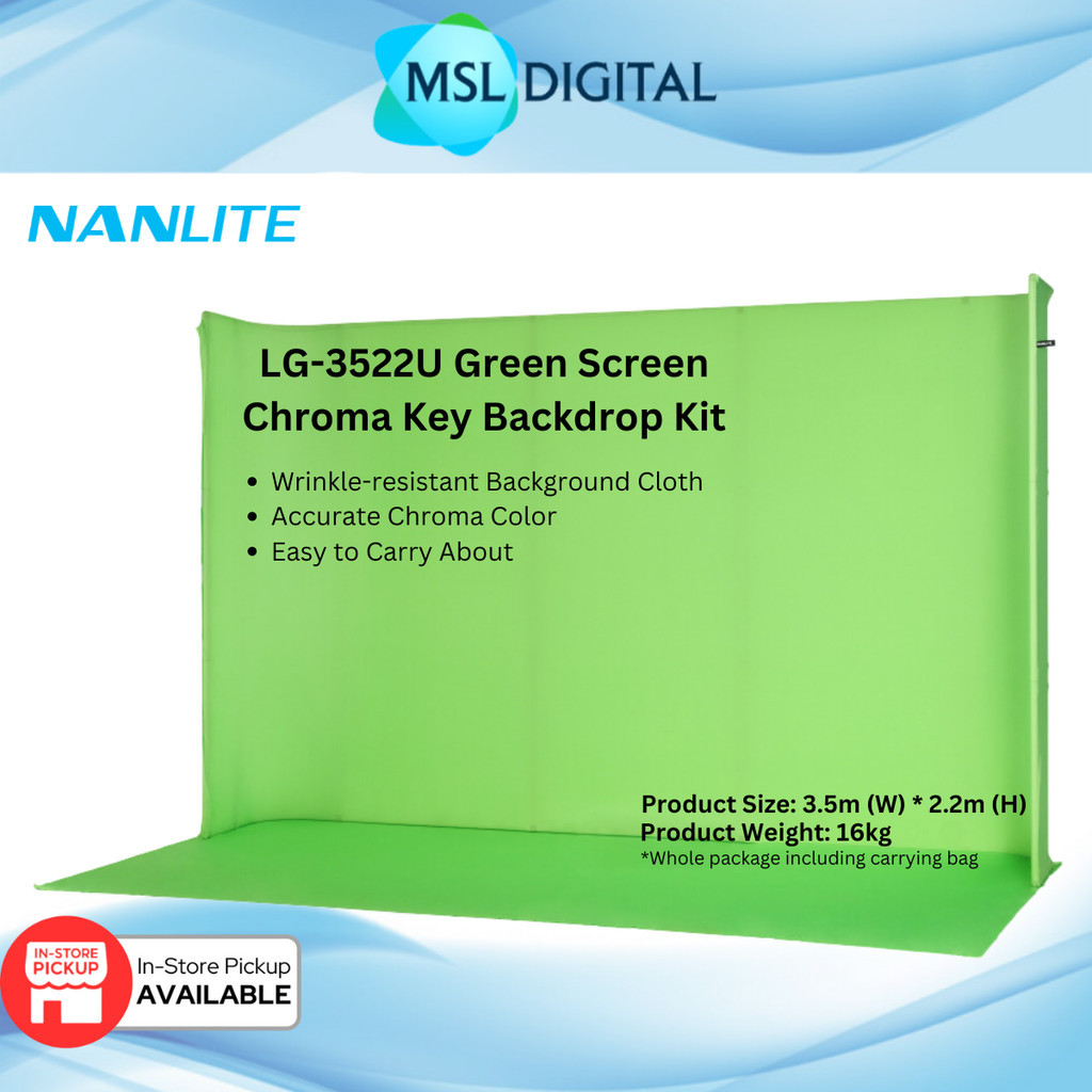 Nanlite LG-3522U Green Screen Chroma Key Backdrop Kit | Shopee Malaysia