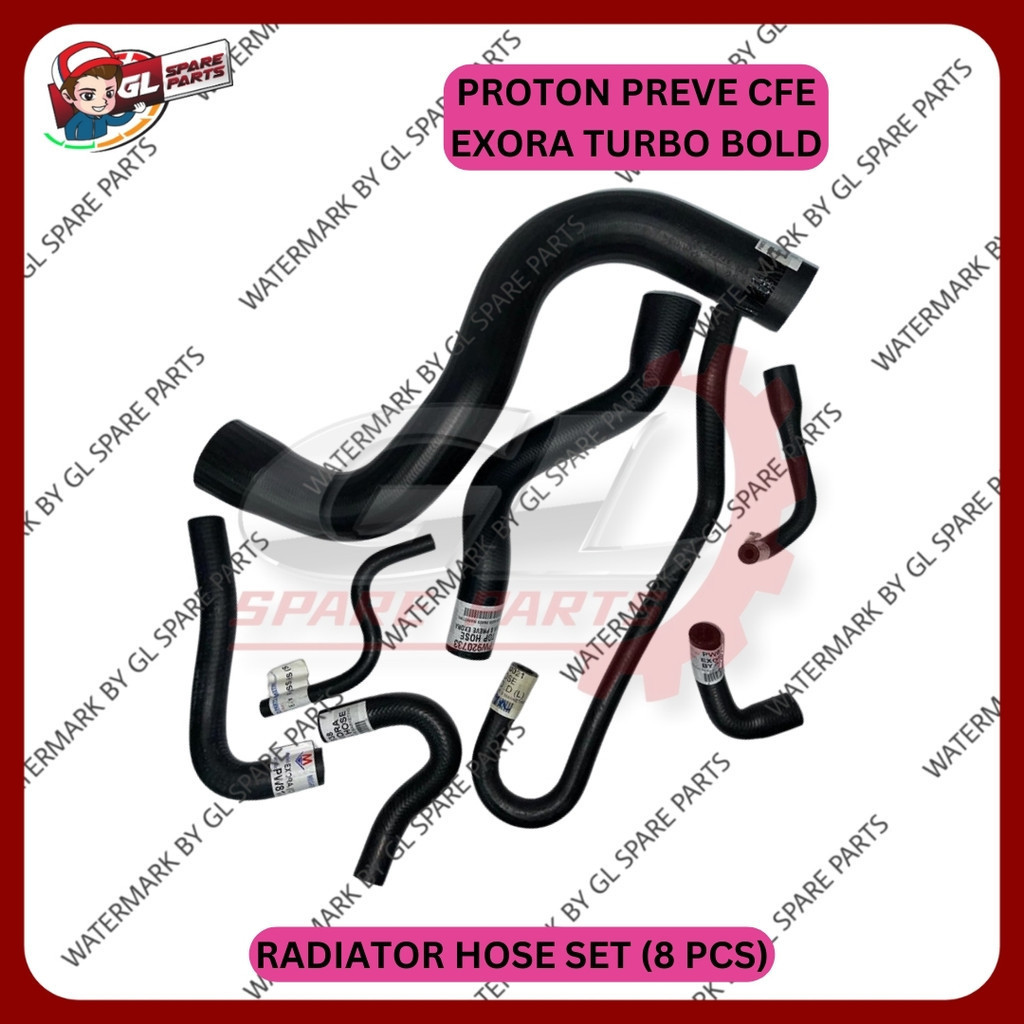 PROTON EXORA BOLD TURBO PREVE CFE RADIATOR HOSE SET OEM (1SET=8PCS ...