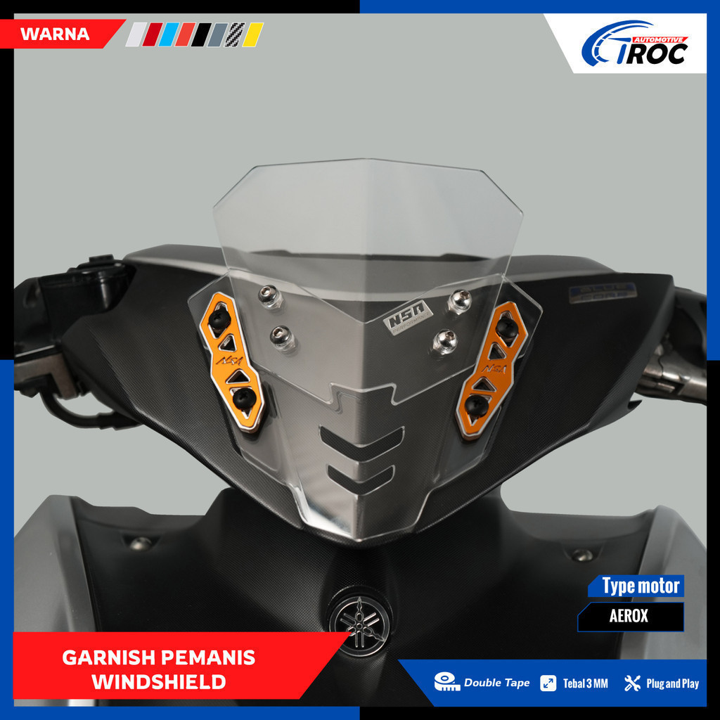 Garnish Visor Aerox Old New Bracket Windshield Aerox Yamaha Aerox ...