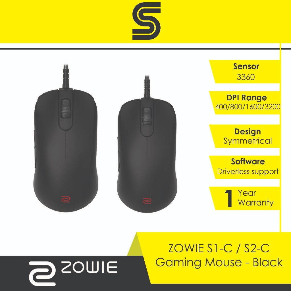 ZOWIE S1-C S2-C Gaming Mouse - Black | Shopee Malaysia