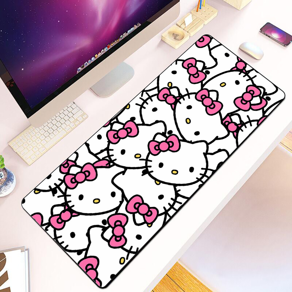 Sanrio Cute Hello Kitty Mousepad HD Printing Computer Gamers Locking ...