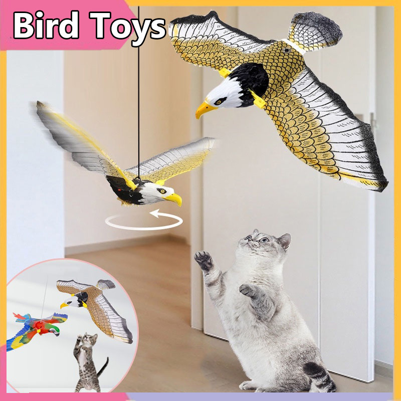 Hanging Flying Bird Cat Toy 360 Degree Rotating Eagle Bird String Pet ...