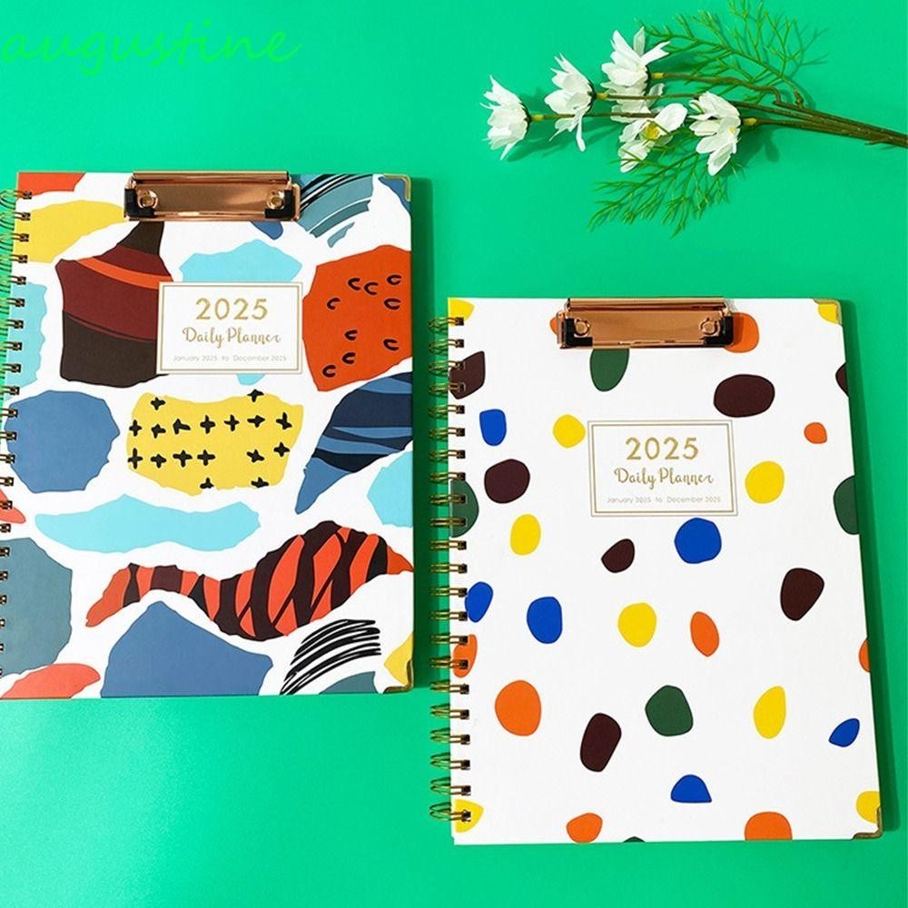 AUGUSTINE 2025 English Agenda Book, Daily Planner With Plate Clamp A4 ...
