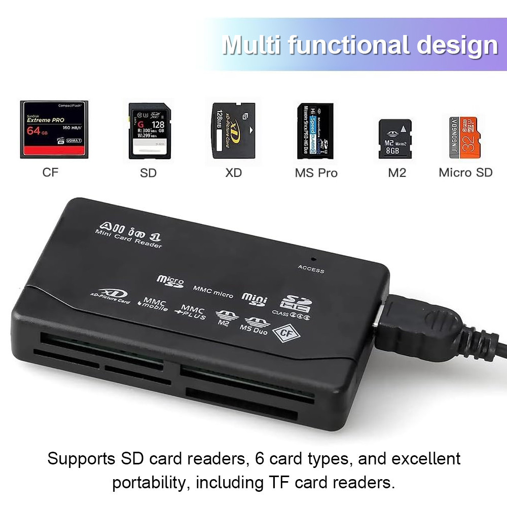 USB 2.0 Memory Card Adapter 6 In 1 usb Card Reader Mermory Stick Card ...