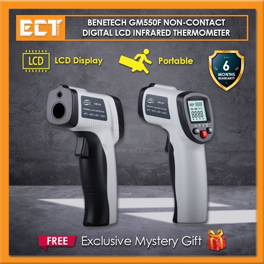Benetech GM550F Non-Contact Digital LCD Infrared Thermometer (-50~500 ...