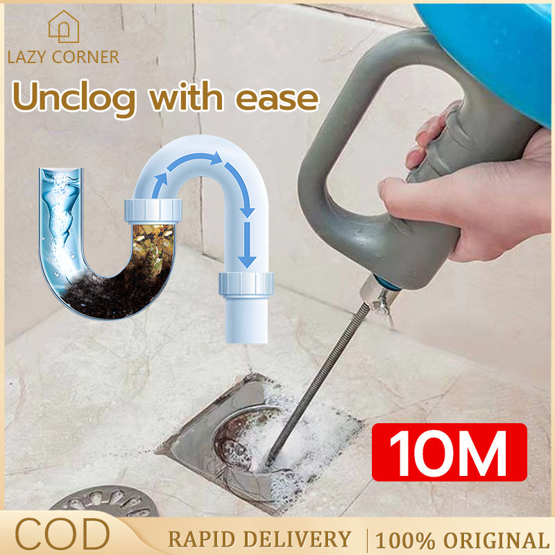 10M Drain Unblocker Solve pipe blockage Flexible Rod Auger Snake Drain ...