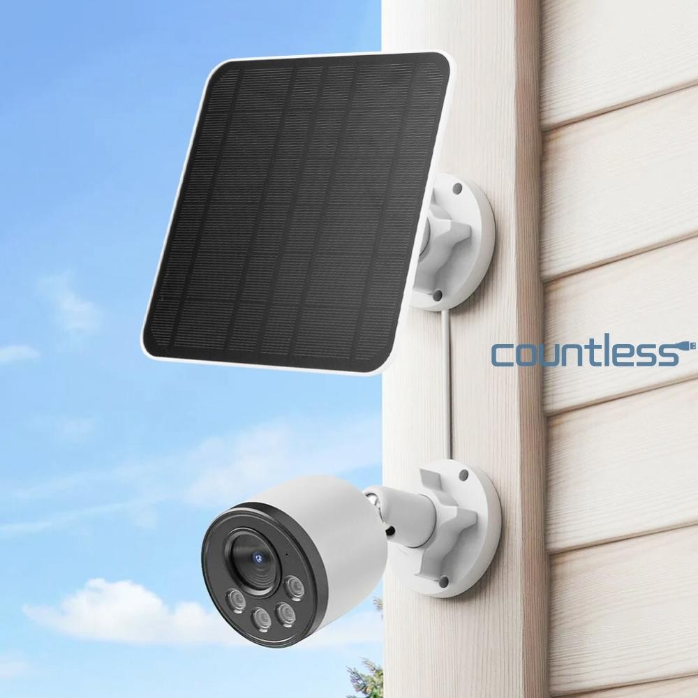5V 6W Solar Panel IP65 Waterproof Camera Solar Panel 9.8 Ft Charging ...