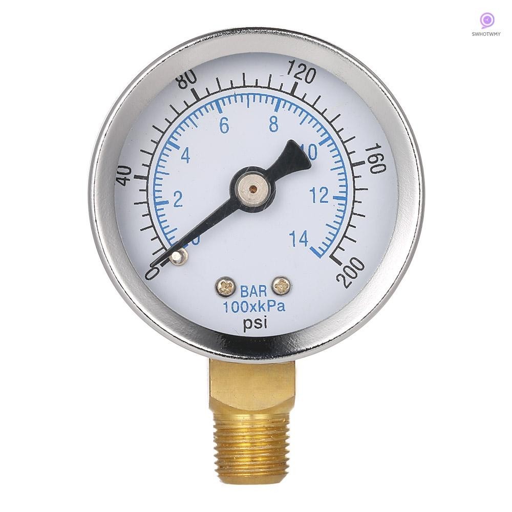 40mm 0~200psi 0~14bar Pool Filter Water Pressure Dial Hydraulic Pressure Gauge Meter Manometer 1 ...