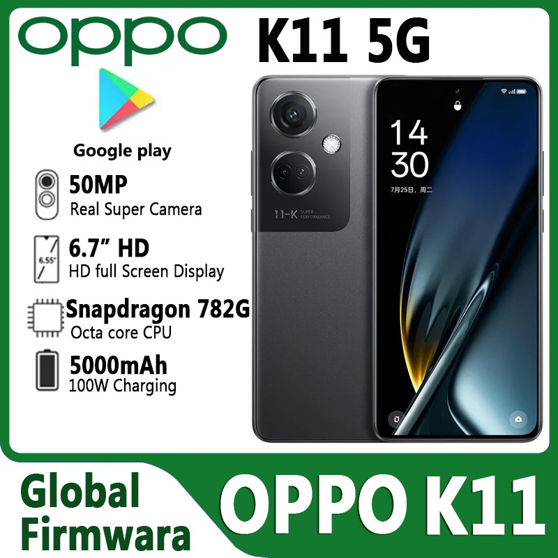 OPPO K11 5G Mobile Phone Snapdragon 782G Octa Core 6.7" 120Hz OLED Display 50MP Triple Camera ...