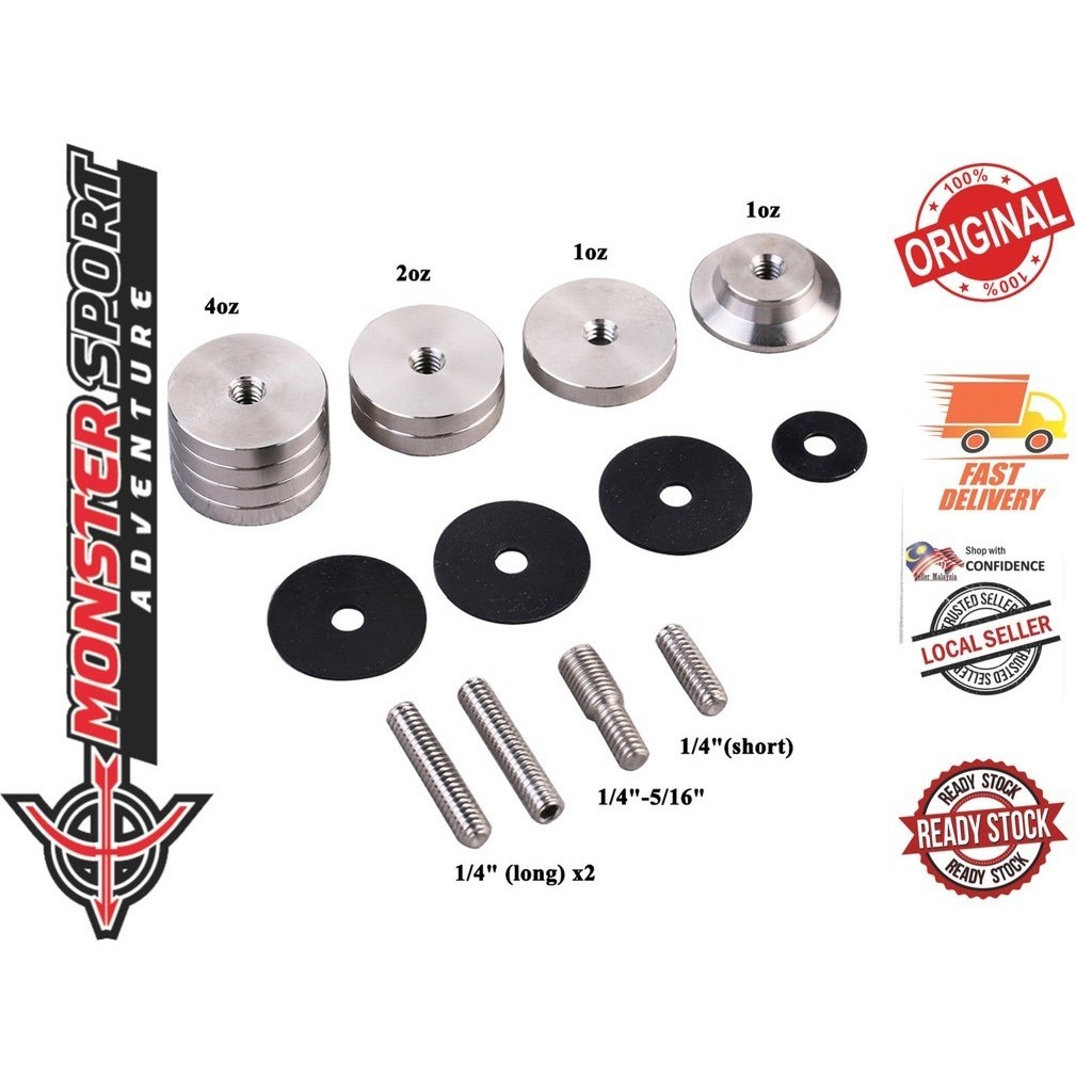 BICASTER Archery Weight Set Stainless Steel BAW-224 Archery Recurve ...
